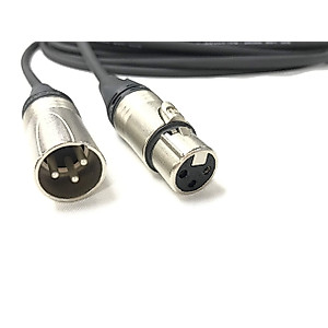 200 Foot 3-Pin XLR 24 AWG (Gauge) DMX512 Data Cable Male to Female for Stage Lighting, LED Uplights, DJ Lights and DMX512 Controller- Made by Custom Cable Connection