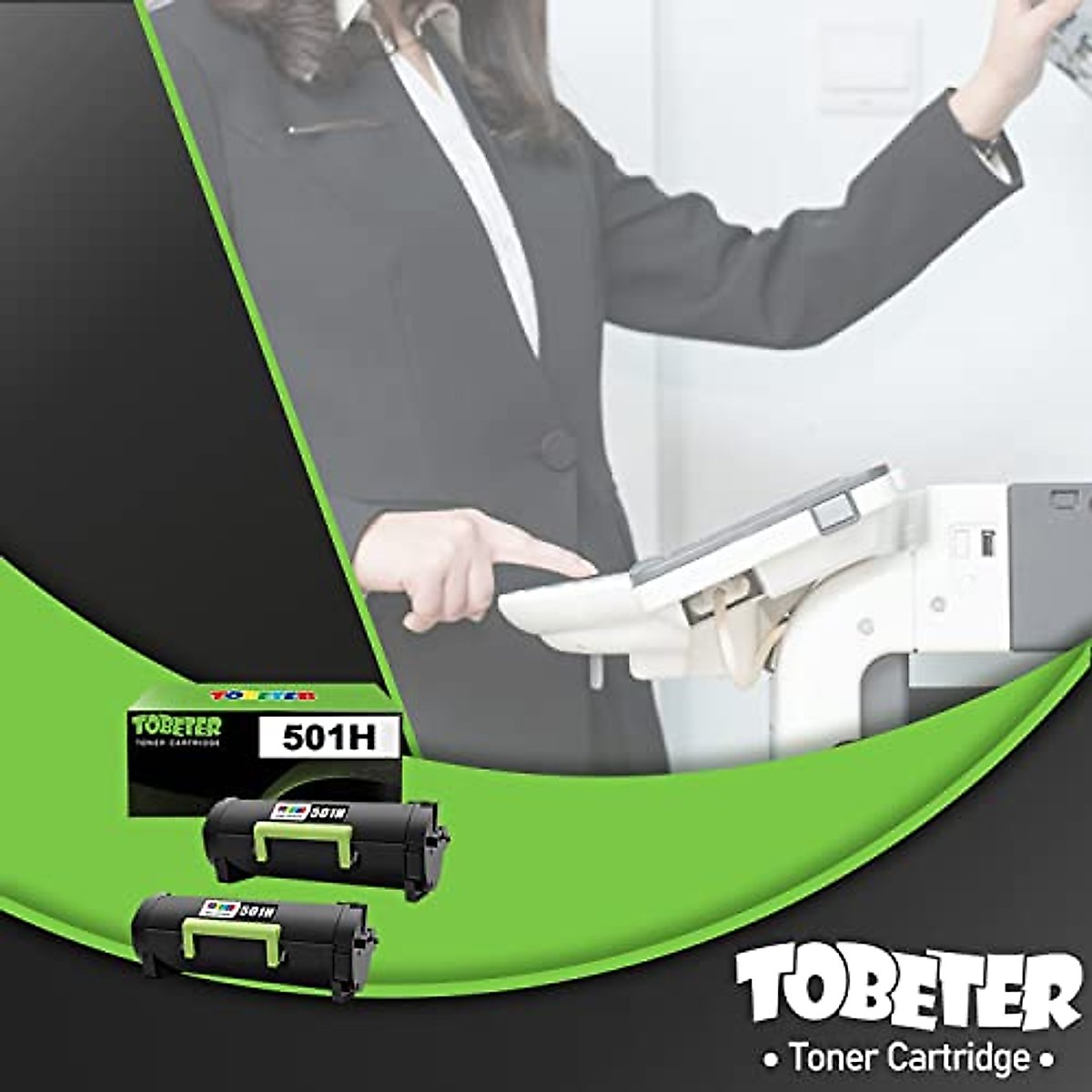 ToBeter Remanufactured 501H 50F1H00 High Yield Toner Cartridge for Lexmark MS310 MS312 MS315 MS410 MS415 MS510 MS610, MS310dn MS312dn MS315dn MS410dn MS415dn MS510dn Printer (up to 5,000 Pages)