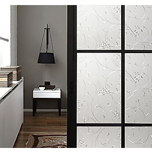 Niviy Static Cling Non-Adhesive Window Film Frosted Glass Bathroom Door Decoration Privacy Covering (17.7"x 78.7")