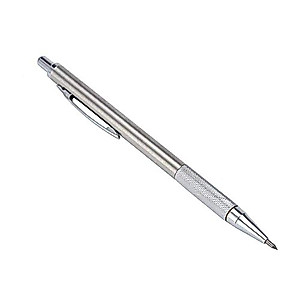 Wal front Tungsten Steel Tip Scriber Pen Glass Cutter Tungsten Steel Tip Engraver Pen Carve Engraver Scriber Tools Portable for Glass Ceramic Plate (Silver)