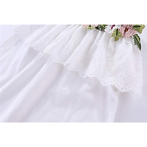 Mud Kingdom Outfits for Toddler Girls White Halter Tops and Shorts Ripped Denim 3T