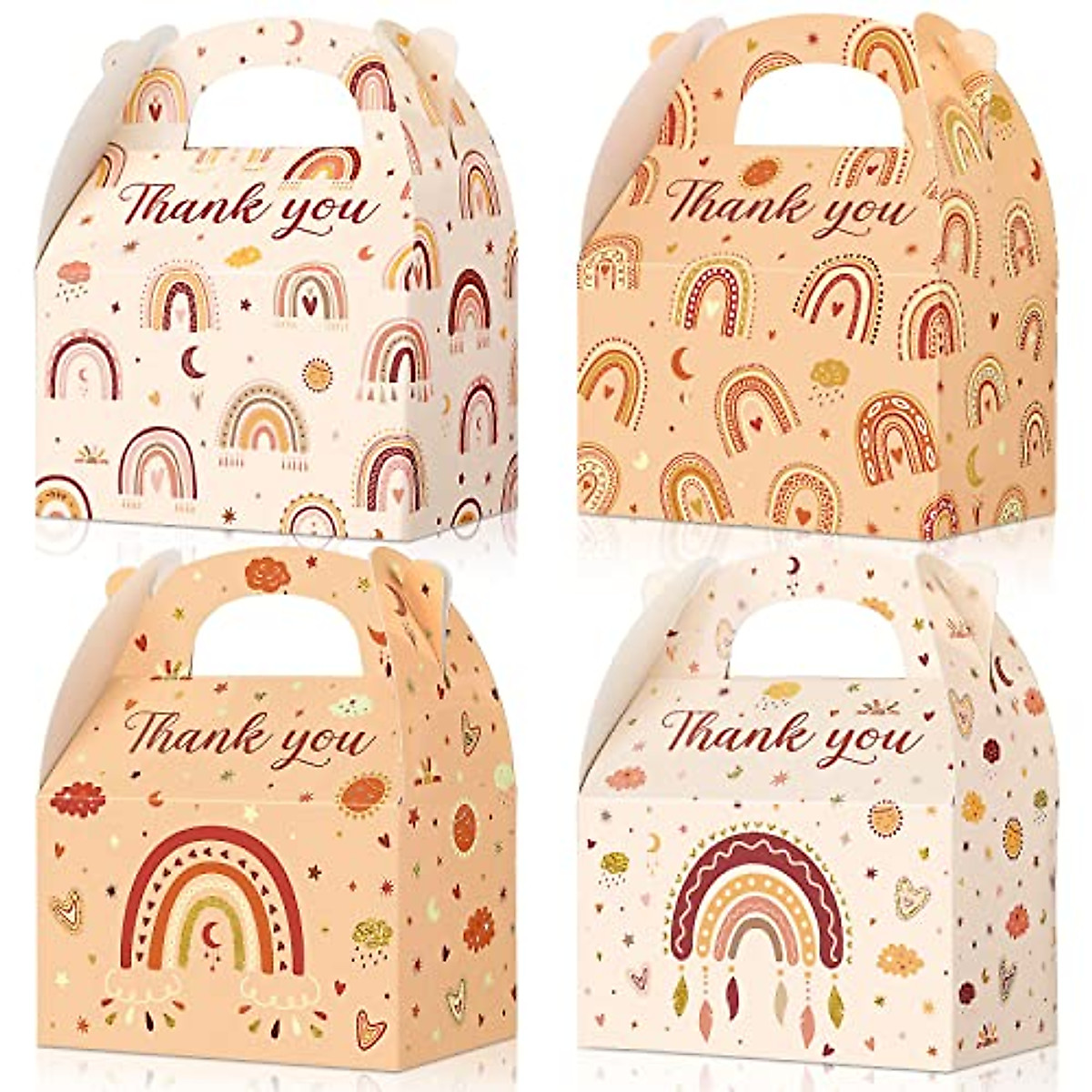 Nezyo Rainbow Gift Boxes - 12 Pack for Party & Gifts | Stylish & Reusable