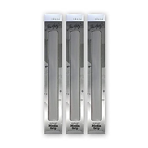 Ranger Ink Bundle Tim Holtz Tonic Media Grip Mat Set of 3 4633e3x, gray, 10.5x12