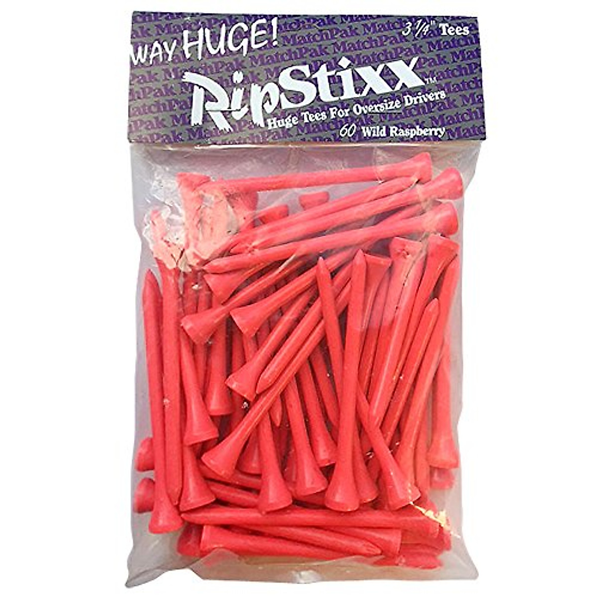 Pride Golf Tee 3-1/4" Way Huge RIPSTIXX Golf Tee (60 Count), Citrus Pink