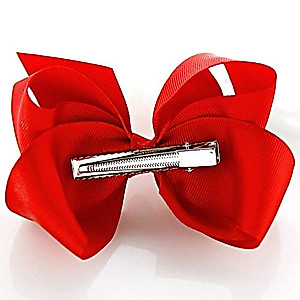 Oaoleer 30 Colors 6 Inch Hair Bows Clips Grosgrain Ribbon Bows Hair Alligator Clips Hair Barrettes Hair Accessories for Girls Toddler Infants Kids Teens Children