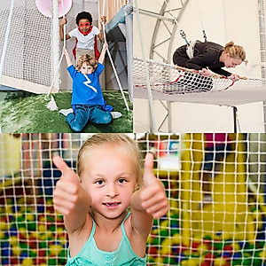 ASPZQ Children Nylon Rope Net Stair Protection Net Balcony Anti-Fall Net Pet Net Children's Railing Stair Balcony Protective Netting Color : 5cm mesh, Size : 2x10m(7x33ft)