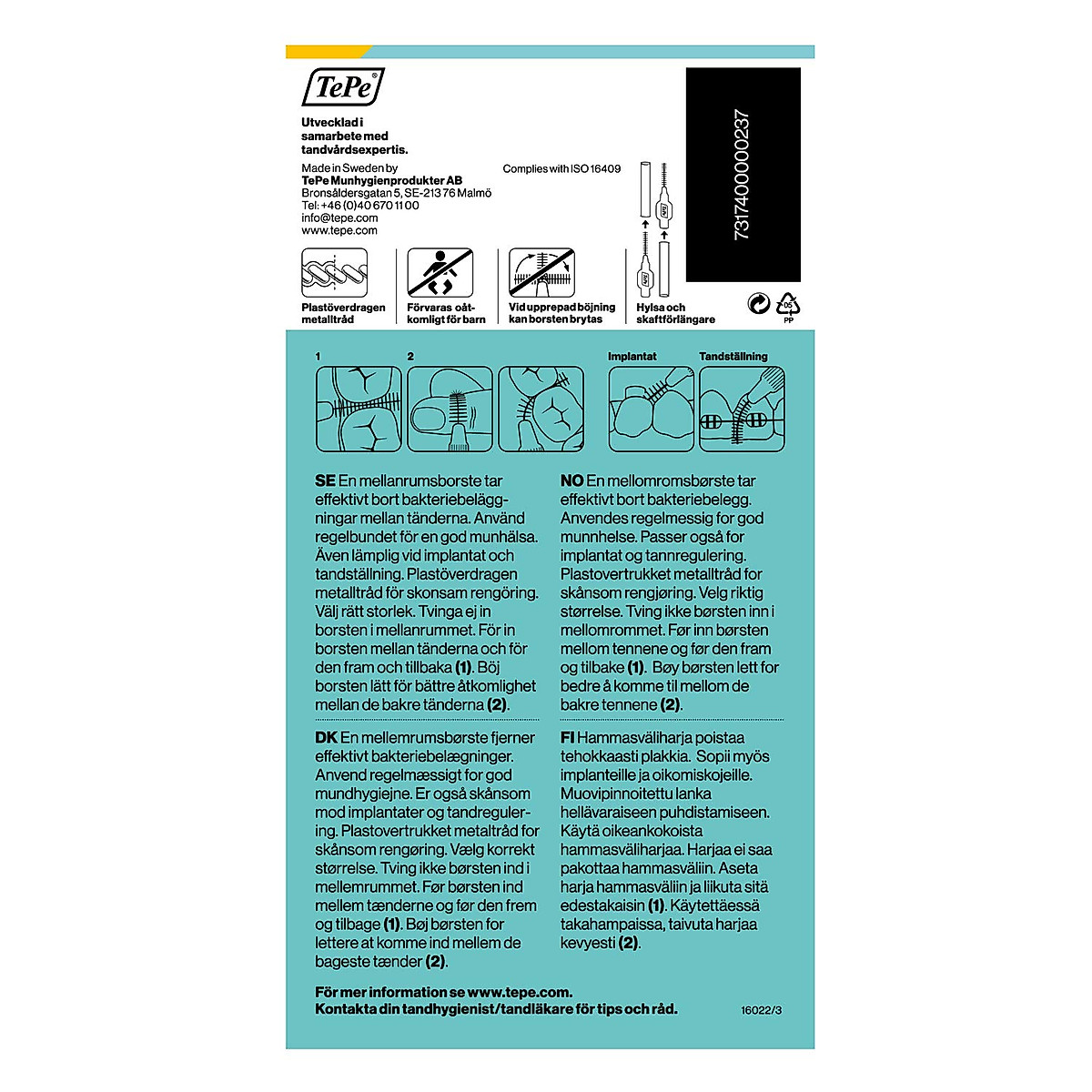TEPE Interdental Brushes 0.7Mm Yellow - (32 Brushes)