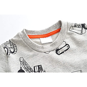 Little Hand Toddler Boys Cotton Long Sleeve Truck Sweatshirts Active Cartoon Tops 2 3 T