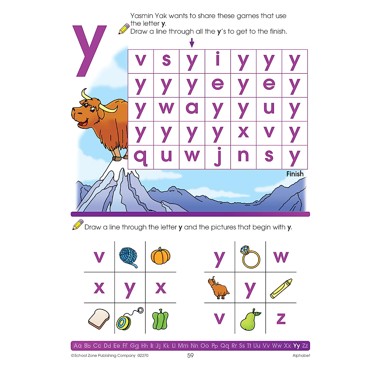 School Zone - Alphabet Workbook - 64 Pages, Ages 3 to 5, Preschool, ABC's, Letters, Tracing, Alphabetical Order, and More (School Zone Get Ready!™ Book Series)