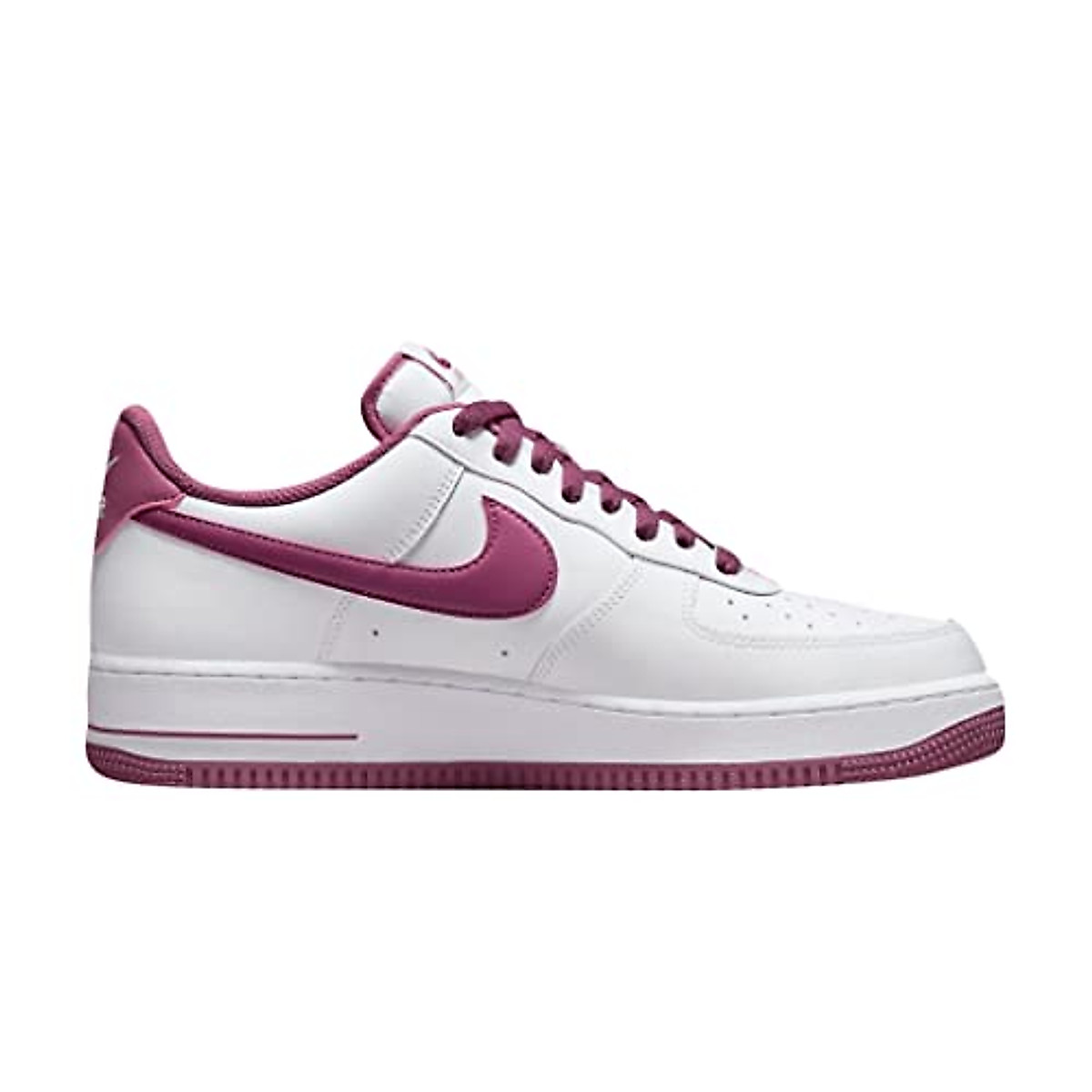 Nike mens Air Force 1 07 Leather Trainers, White/Light Bordeaux-white, 10