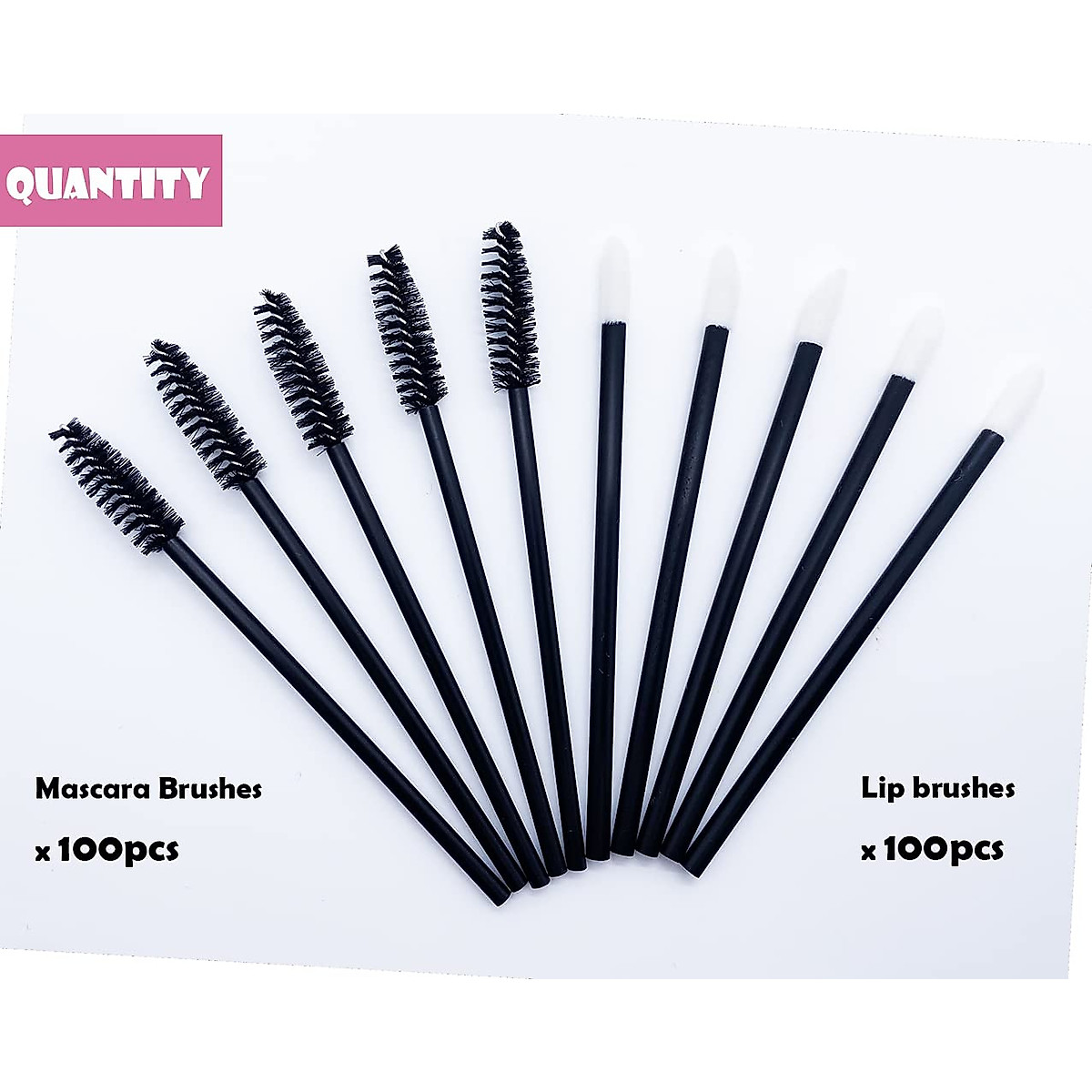 KOLAMOON 200pcs Disposable Mascara Wand and Lipstick Applicator Wands Eyelash Brushes Lip Brushes Makeup Beauty Tool Kits