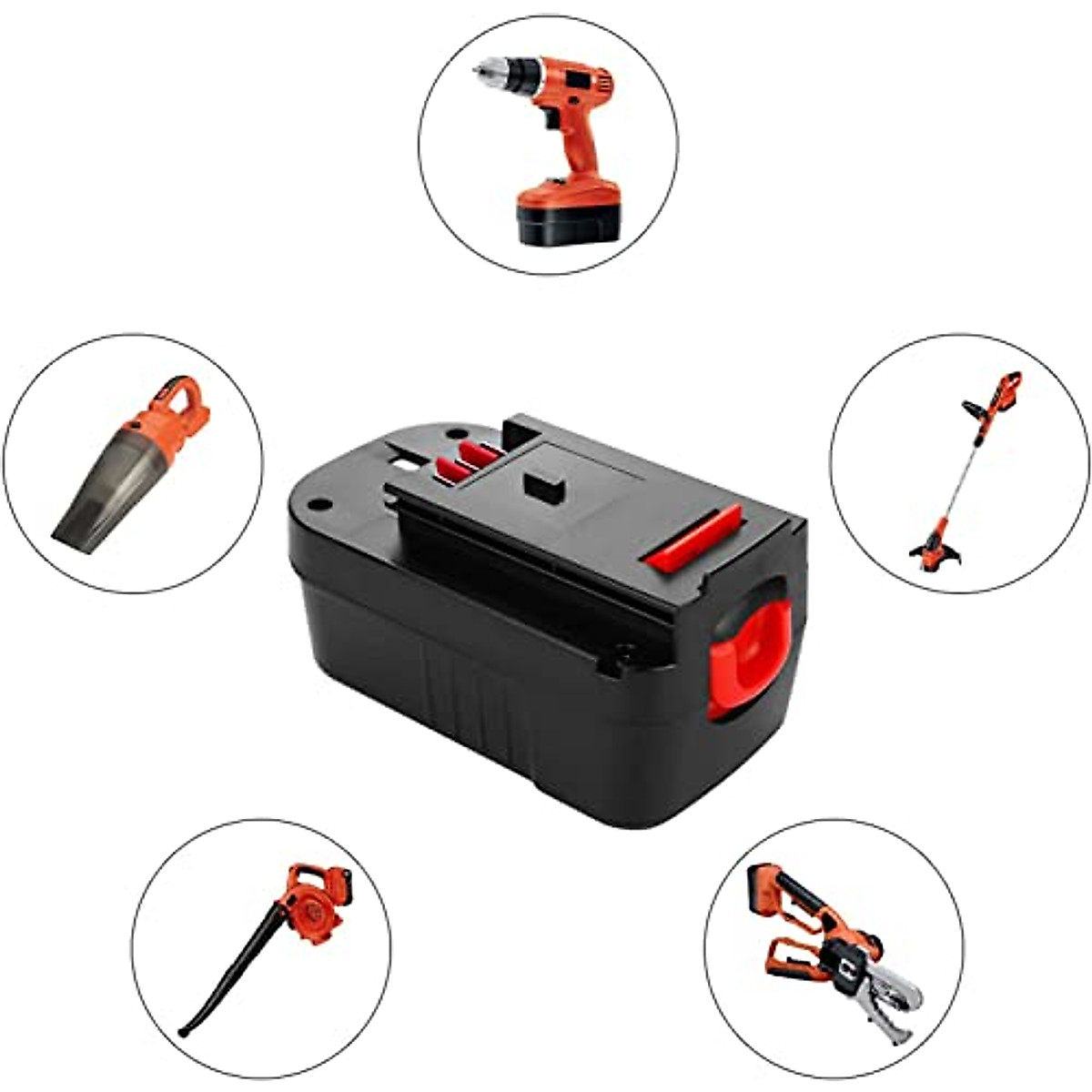 3.6Ah HPB18 Ni-Mh 18Volt Replacement for Black and Decker 18V Battery Replacement Compatible with Black and Decker 18 Volt HPB18 HPB18-OPE 244760-00 A1718 FS18FL FSB18 Firestorm Cordless Power Tools