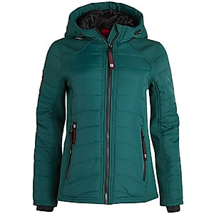 CANADA WEATHER GEAR Women’s Jacket – Lightweight Quilted Puffer Coat – Casual Jacket for Women (S-XL), Size X-Large, Ponderosa Green