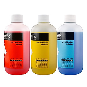 Atlas Scientific pH 4.00, 7.00, & 10.00 Calibration Solution 250ml - 8oz (Pack of 3)