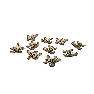 Exasinine 10 Pcs Sea Turtle Miniature Turtle Statue  Resin Figurines Fairy Garden Accessories Cake Toppers Decoration Set for Succulent Planter Moss Landscape DIY Terrarium Home Décor