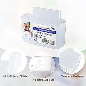 Klyuqoz Mini Fridge Accessories Pack of 6, Refrigerator Door Organizer, Condiment Organizer, Mini Hanging Storage Boxes for Home Kitchen Saucing Storage, Clear