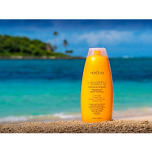 Healthy Shampoo, 10 oz - Sunscreen Oil Absorbing Moisturizing –Products for Men, Women, Curly, Frizzy, Fine, Thin Textures by Healium Hair