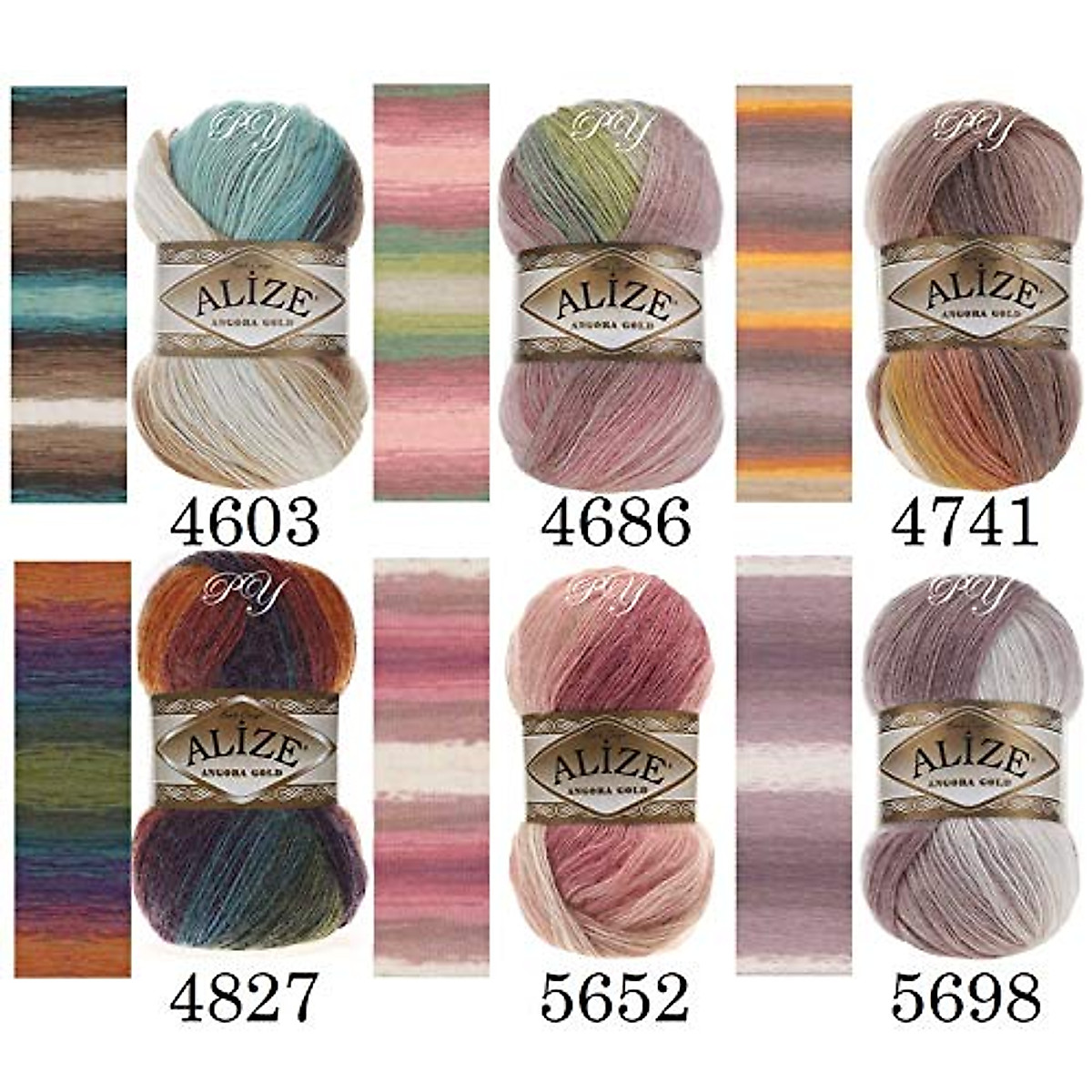 9 skn (9 Balls) Alize Angora Gold Batik, Wool Yarn, Acrylic Yarn, Knitting Yarn, Crochet Yarn, Wool Yarn, Sweater Yarn, Turkish Yarn