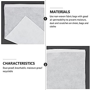 Cabilock 100pcs Shoe Clothes Storage Bags Non- Woven Fabric Packing Bags Barrier Bags for Grape Peach Fruit and Vegetable