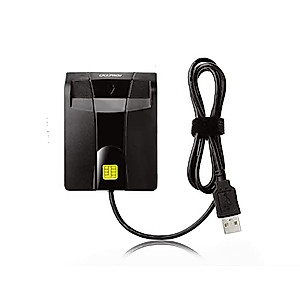 Saicoo DOD Military USB Common Access CAC Smart Card Reader, Compatible with Mac OS, Win (Horizontal Version)