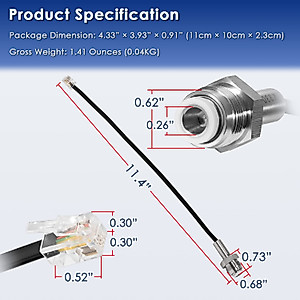 243222 Airless Sprayer Pressure Transducer, Paint Sprayer Pressure Transducer Sensor Fit for Graco 190ES 390 395 490 495 595 695 795 1095 1595 3400 3900 5900 7900