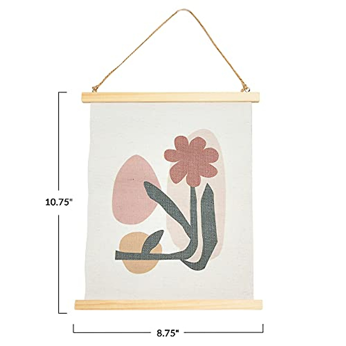 Main + Mesa Abstract Floral Canvas Wall Scrolls, Set of 3
