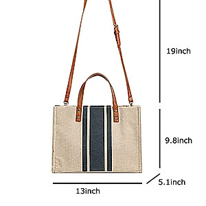 Woven Large Women Beach Canvas weekend Bag Handmade Purse Tote Shoulder Bag Handbag