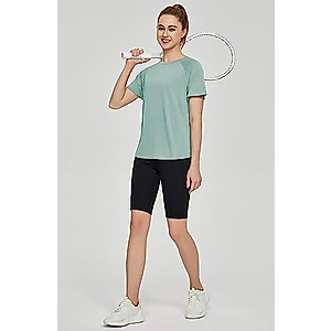 Dragon Fit Lightweight Workout Tops for Women Short Sleeve Crew Neck Yoga Shirts Casual Athletic T-Shirts