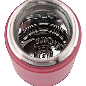 GOOFIT 9Oz Small Coffee Water Bottle Double Wall Vacuum Insulated Thermos for Kids and Women Keeps Cold 12H Hot 12H Red
