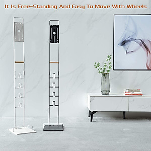 BRIAN & DANY Vacuum Stand for Dyson, Stable Metal Bracket Stand Holder Storage for Dyson V15 V12 V11 V10 V8 V7 V6, White