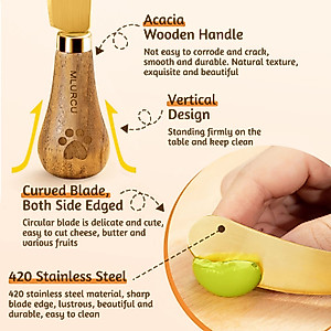 Standing Butter Spreader Knife Gold Butter Knives Set of 4 Cheese Spreader Knives Stainless Steel Charcuterie Knives Butter Cutter Vertical Butter Knife Spreader for Cold Butter Cheese Jam Spreading