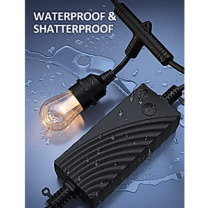 XMCOSY+ Outdoor String Lights, 98 Ft Smart RGB Patio Lights, App & WiFi Control LED String Lights Works with Alexa, IP65 Waterproof Color Changing RGBW Outdoor Lights with 30 Dimmable LED Bulbs