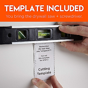 ECHOGEAR Wall Brush Plate for Hiding Up to 8 Low Voltage Cables - Sturdy Brushes with Cable Catching Design - Ideal Cable Pass Through for Wall Mounted TVs