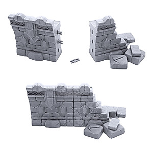 EnderToys Dwarf Settlement Walls by Makers Anvil, 3D Printed Tabletop RPG Scenery and Wargame Terrain 28mm Miniatures
