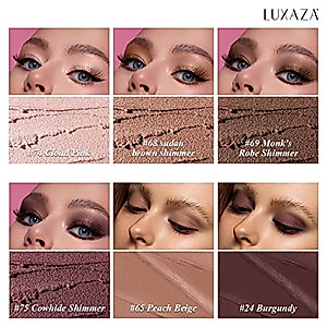 LUXAZA 6PCS Eyeshadow Stick Set,Shimmer And Matte Neutral Eyeshadow Pencil Crayon,Pearl Pink Cream Eye Shadow Stick Makeup,Long Lasting Eye Brightener Highlighter Makeup Set
