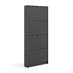Tvilum, Black Matte Bright 4 Drawer Shoe Cabinet