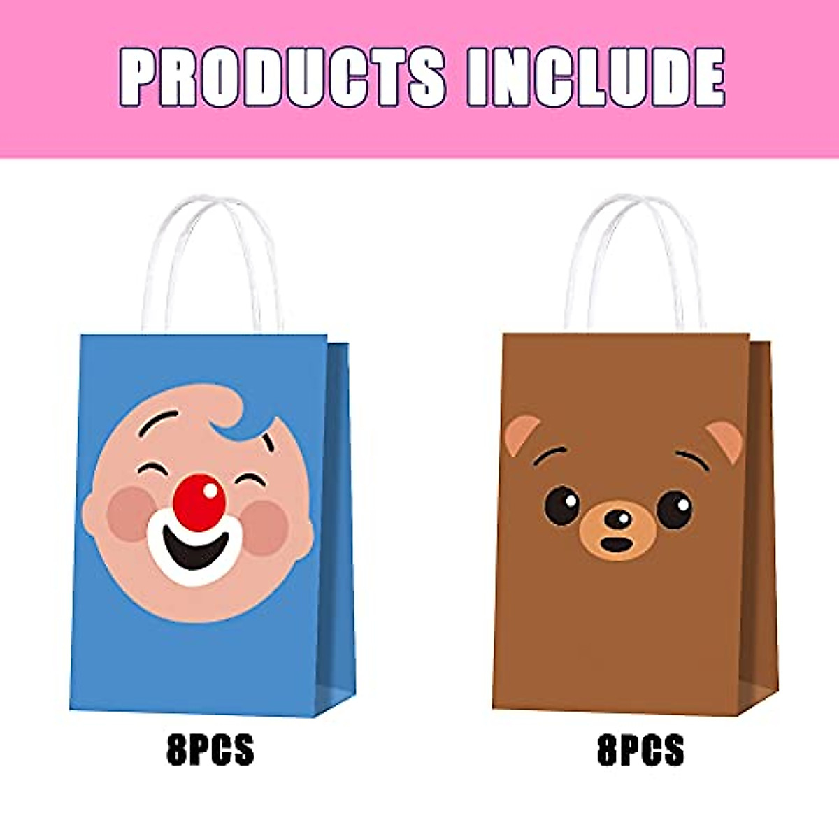 Yizeda 16 Pcs Blim Blim Paper Bags Party Gift Bags Blim Blim Birthday Gift Bags for Kids boy girl Birthday Party Decorations