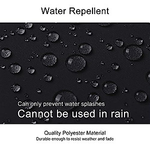 LOVTEX Indoor/Outdoor Tufted Seat Cushions for Patio Furniture Set of 2 Waterproof, 19x19 Black Outdoor Chair Cushions - Overstuffed Patio Furniture Cushions for Wicker Chair with Round Corner