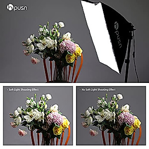 HPUSN Softbox Lighting Kit Professional Studio Photography Equipment for Portrait Product Fashion Photography (Bulb and Light Stand not Included)