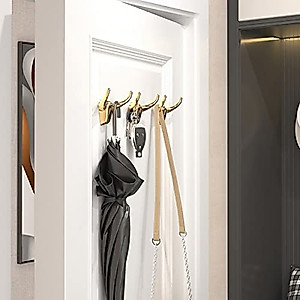 DOITOOL 2pcs Duty Home Storage Head Scarf Cabinet Bathroom Robe Door Mounted Hooks Towel Coat Coat, Cow Heavy Design Wall Hat Bag Hangers Bag, Decorative Vintage Nordic Clothes Metal Horn
