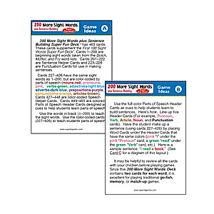 Super Duper Publications | Sight Words Plus Sentence Building Fun Deck Card Bundle | Educational Learning Resource for Children