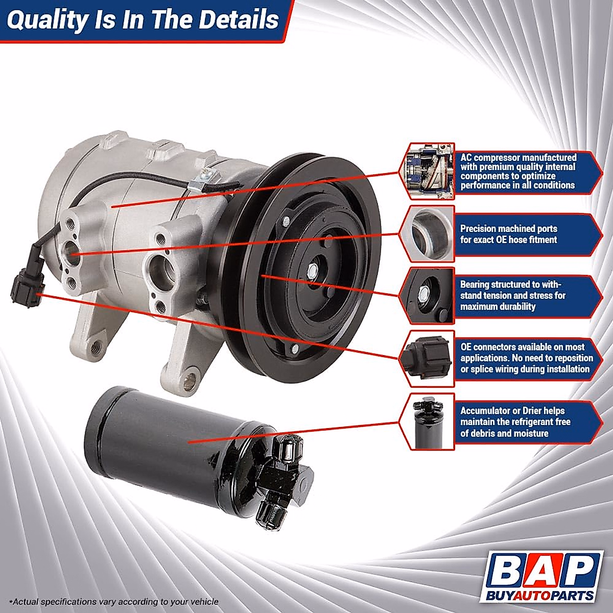 For Volvo S60 V70 S80 XC70 XC90 AC Compressor w/A/C Drier - BuyAutoParts 60-86312R2 NEW