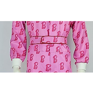 WanXiaoFeng Movie 80s Workout Pink Jumpsuit Costume Women Cosplay Outfit Kids Clothes (Style 1-Kids, X-Large)
