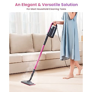 Schenley Steam Mop Cleaner with Detachable Handheld Steamer for Cleaning Hardwood/Laminate Floor, Tiles and Grout, with 7-in-1 Multi-purpose Accessories and Washable Microfiber Pads