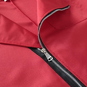 Yan Dream Group Couple Costume Red Coverall Jumpsuits Carnival Hoodie Party Outwear with Latex Mask