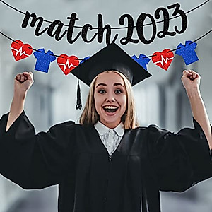 Match 2023 Banner, Glitter Med School Matching Banner, Doctor Match Day Party Decorations