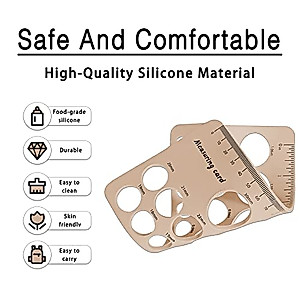 KOLEKY Nipple Ruler - Accurate and Soft Flange Sizing Measurement Tool for Breast Pump and Nipple Shield - Essential for New Moms and Breastfeeding - 6 Color Options(Brown)