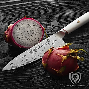 Dalstrong Chef Knife - 8 inch - Phantom Series - Japanese High-Carbon AUS8 Steel Kitchen Knife - White G10 Handle - Cooking Knife - w/Sheath
