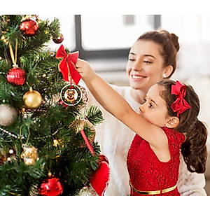 SICOHOME Golden Retriever Christmas Ornament Golden Retriever Gifts for Women and Dog Lovers Golden Retriever Xmas Tree Ornaments Round Ornament with Gift Box Xmas Present for Retrievers Lovers Gift