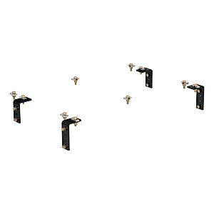 CURT 16101 Universal 5th Wheel Mounting Brackets, GLOSS BLACK POWDER COAT